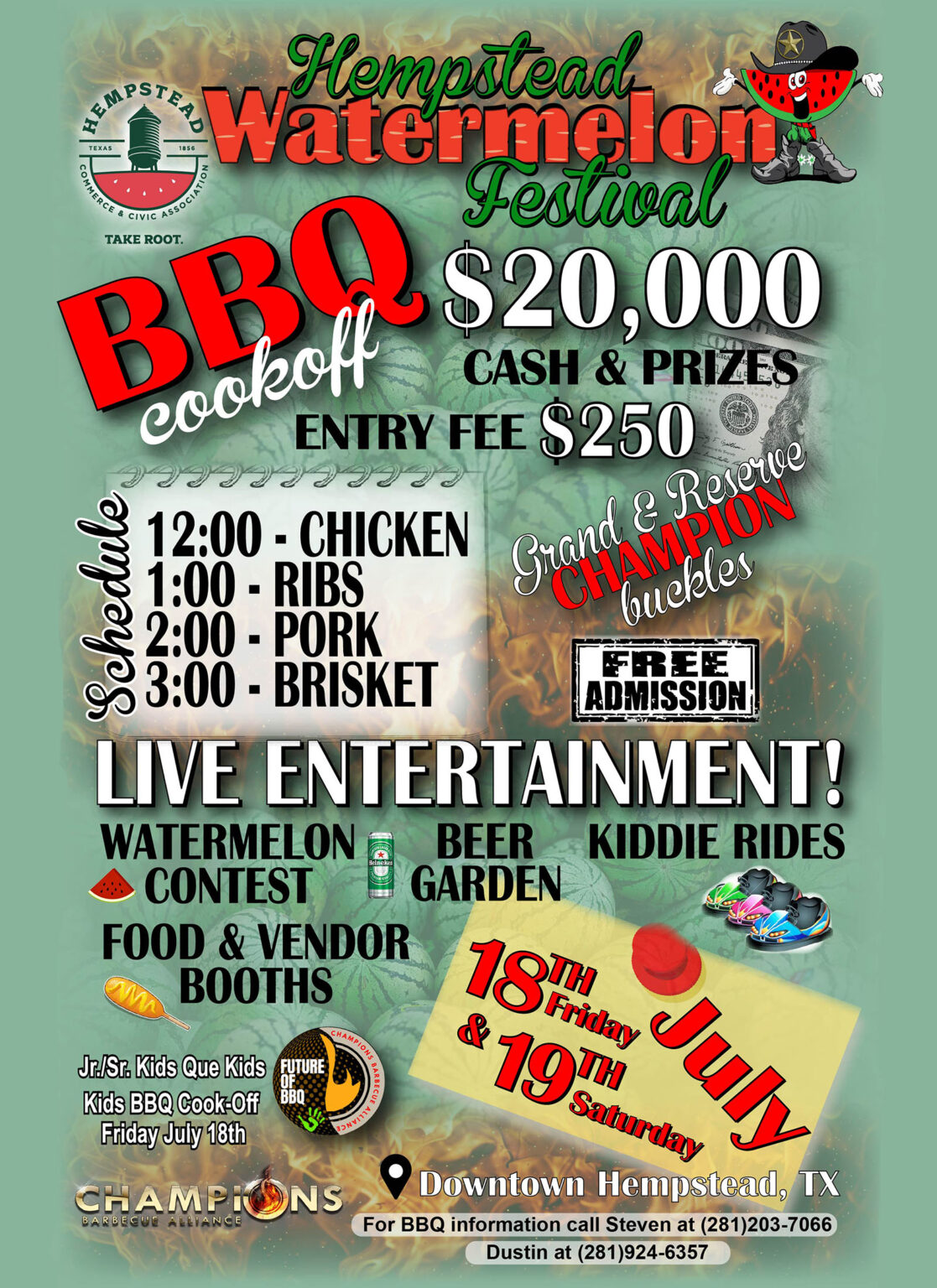 Schedule of Events | Hempstead Watermelon Festival