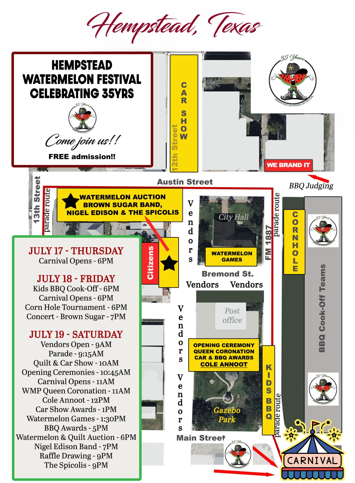 Festival Map | Hempstead Watermelon Festival